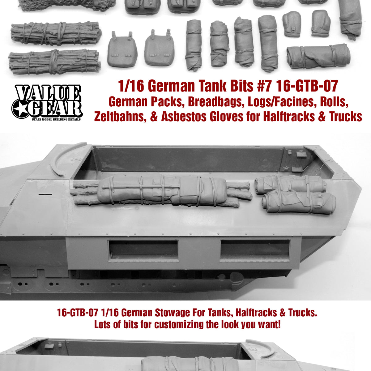 Value Gear 1/16 German Packs, Bread Bags and Zelbahns – The Tank Museum