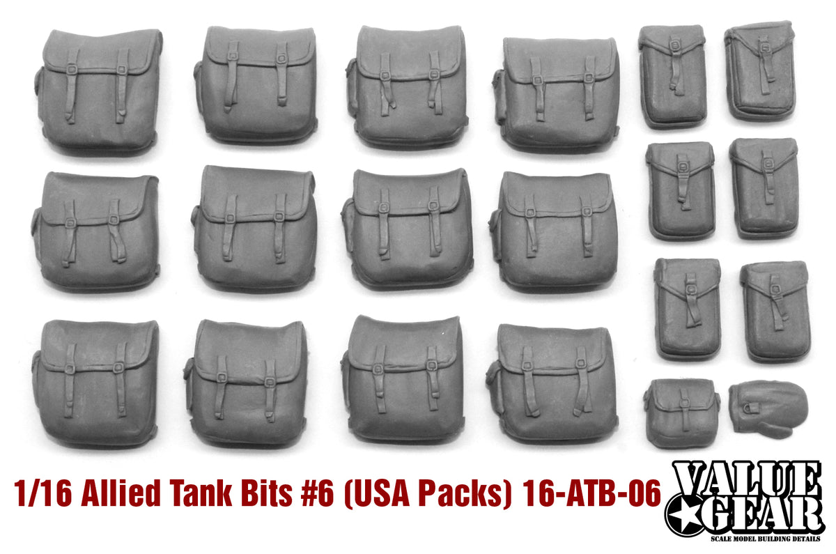 Value Gear 1/16 USA WW2 packs. – The Tank Museum