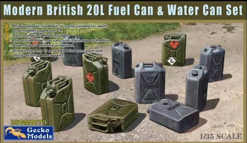 Gecko models 1/35 Modern British 20L Fuel Cans and Water Can Set – The ...