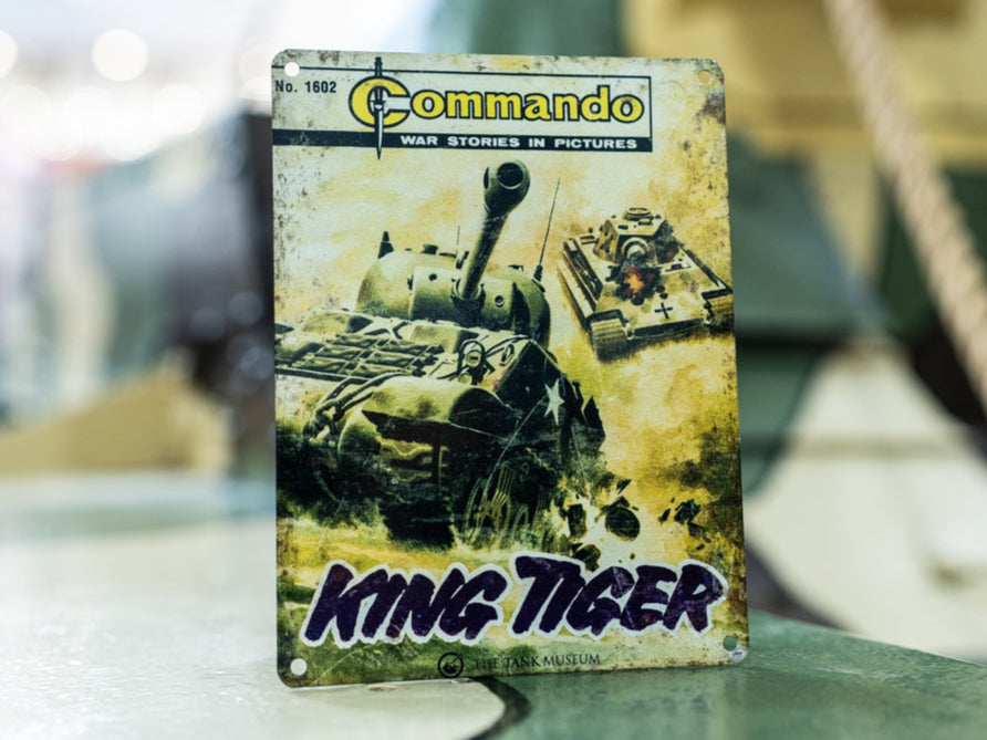 Commando Comics King Tiger Cover Metal Sign – The Tank Museum