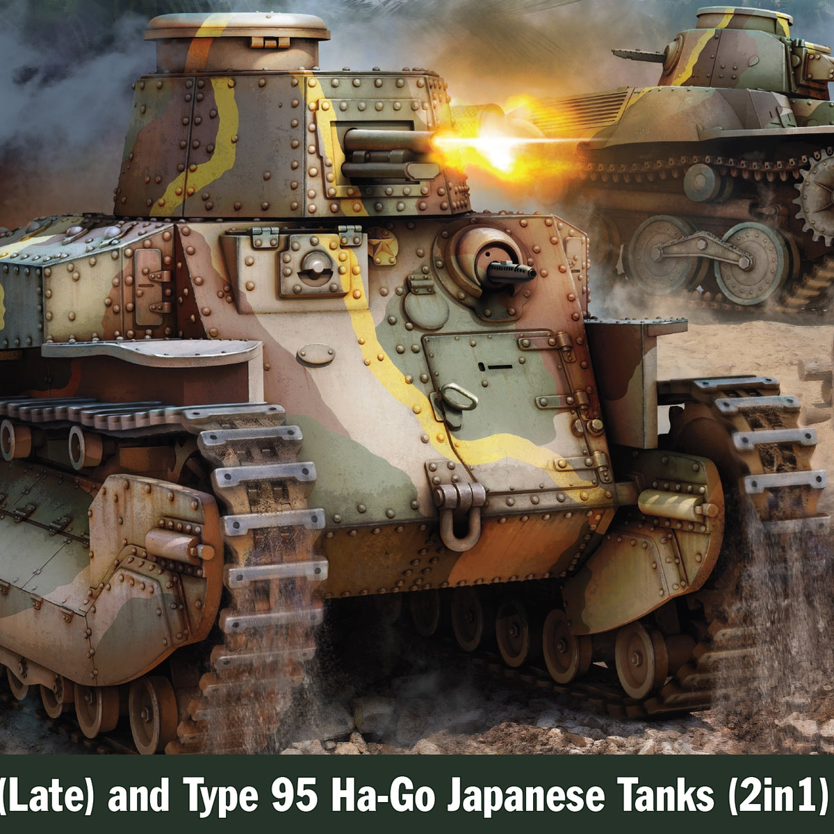 IBG 1/72 Type 89 Kou (Late) and Type 95 Ha-Go Japanese Tanks (2in1 ...