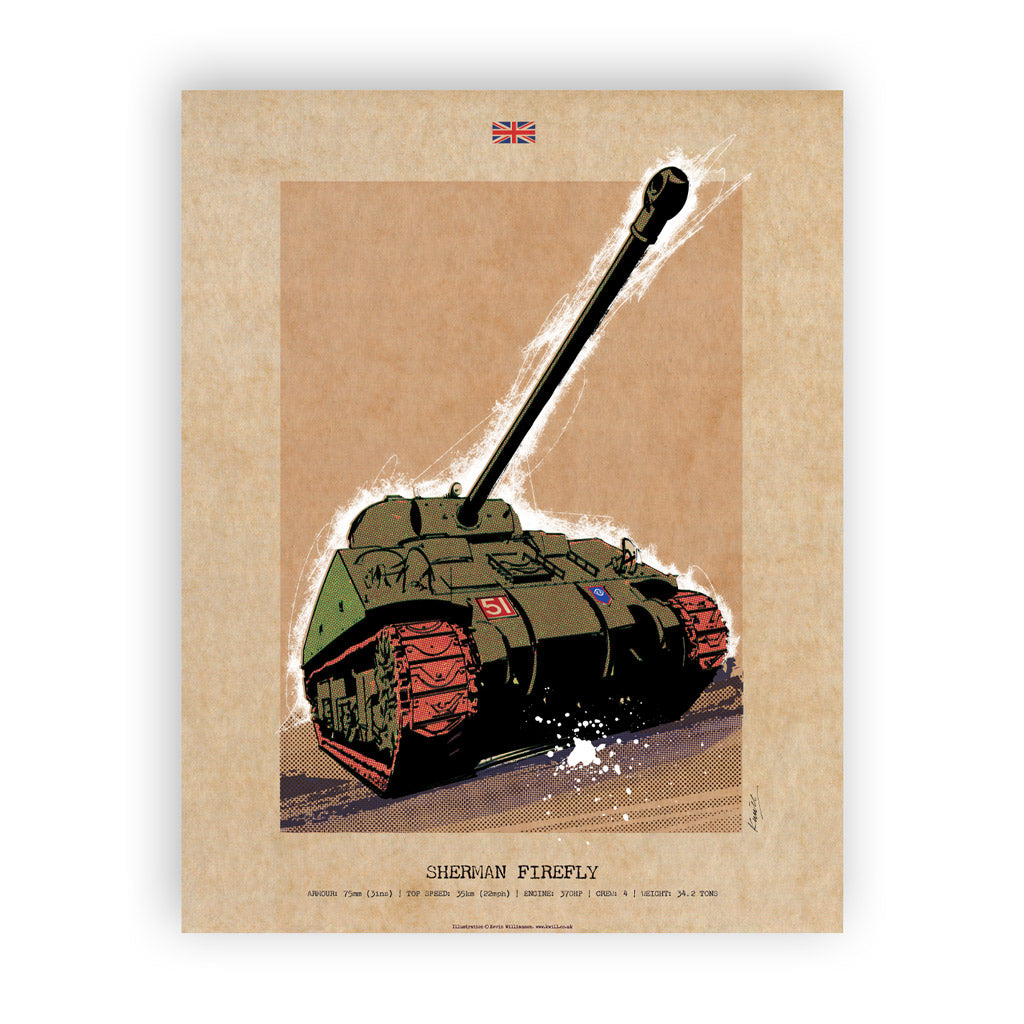 Art Print: Sherman Firefly Tank Print – The Tank Museum