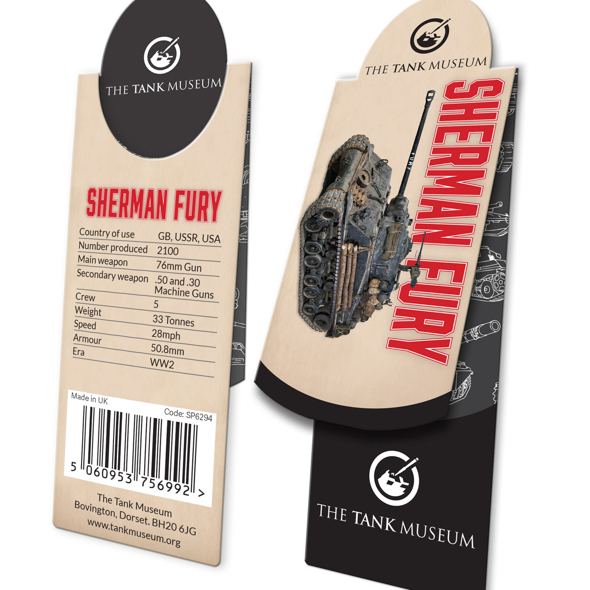 Sherman Fury Magnetic Bookmark – The Tank Museum