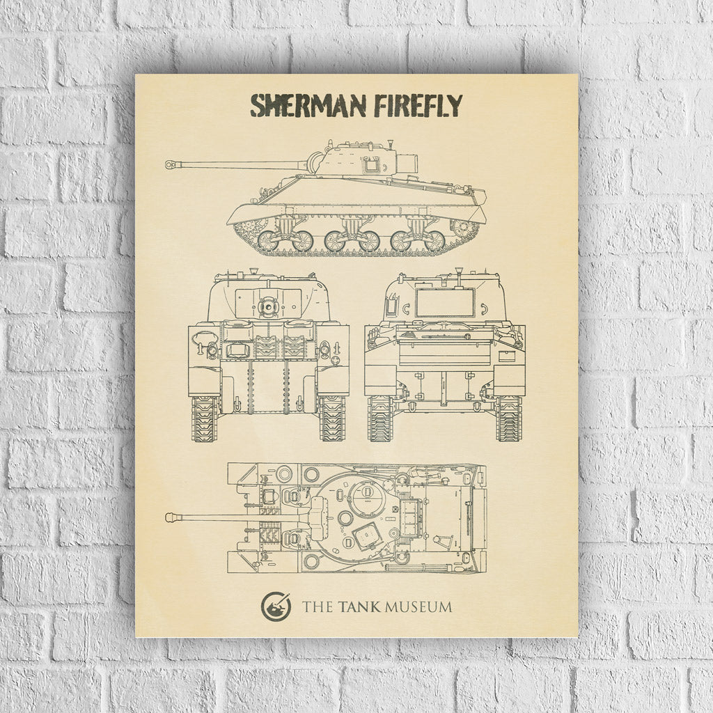 Art Print: Sherman Firefly Blueprint – The Tank Museum