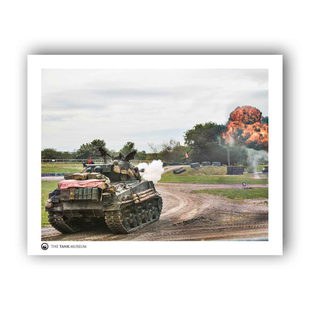 Art Print: Sherman Fury Tank Firing – The Tank Museum