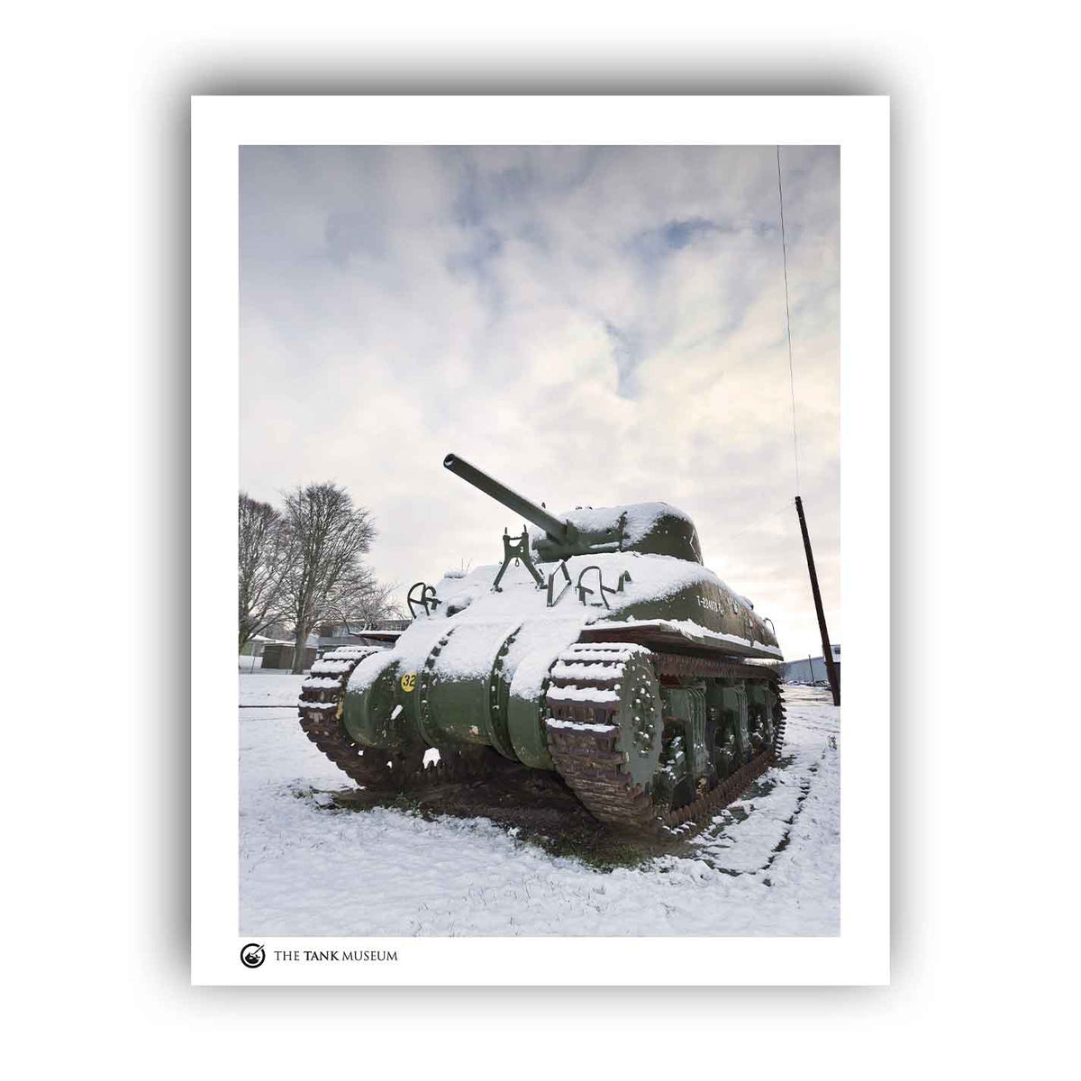 Art Print: Sherman Grizzly Tank in Snow – The Tank Museum