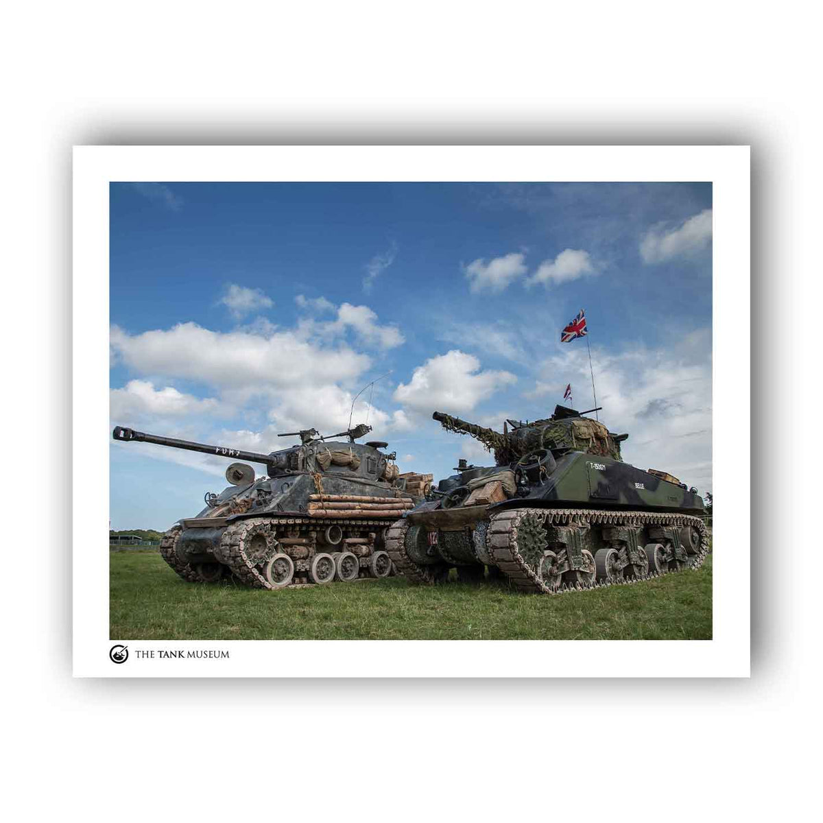 Art Print: Sherman Fury & Belle Tanks – The Tank Museum