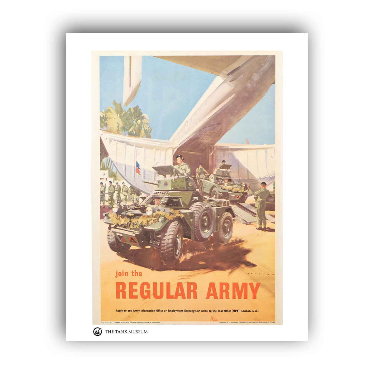 Art Print: Vintage Poster Join the Regular Army – The Tank Museum