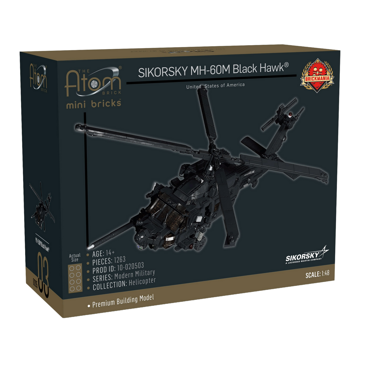 Brickmania 1/48 Sikorsky® MH-60M Black Hawk®, Atom Brick – The Tank Museum