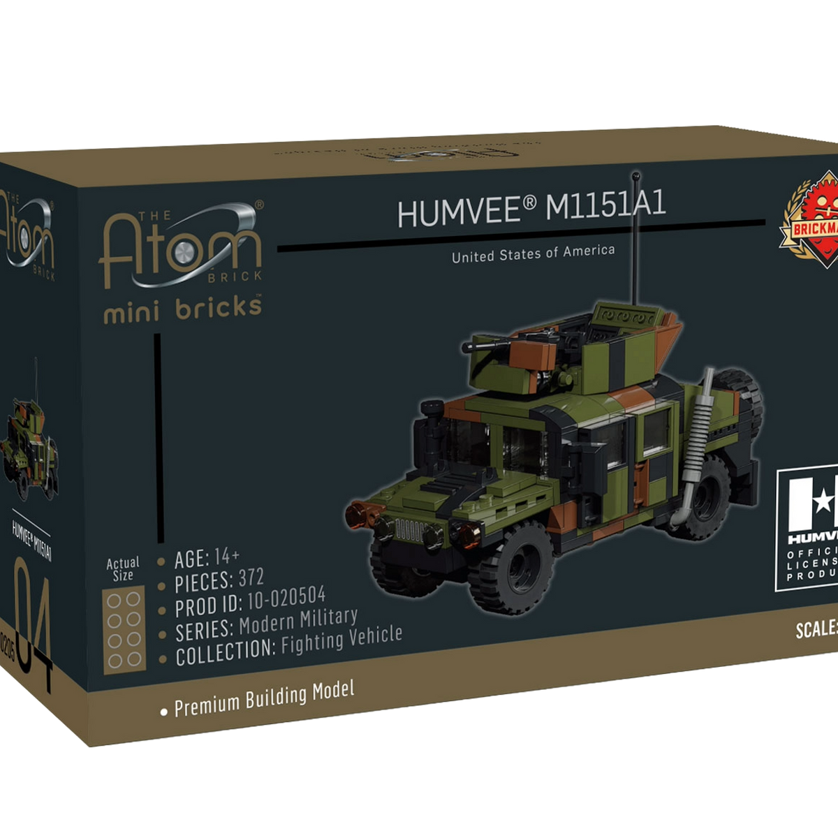 Brickmania 1/48 HUMVEE® M1151A1 with Gunner Protection Kit, The Atom B ...