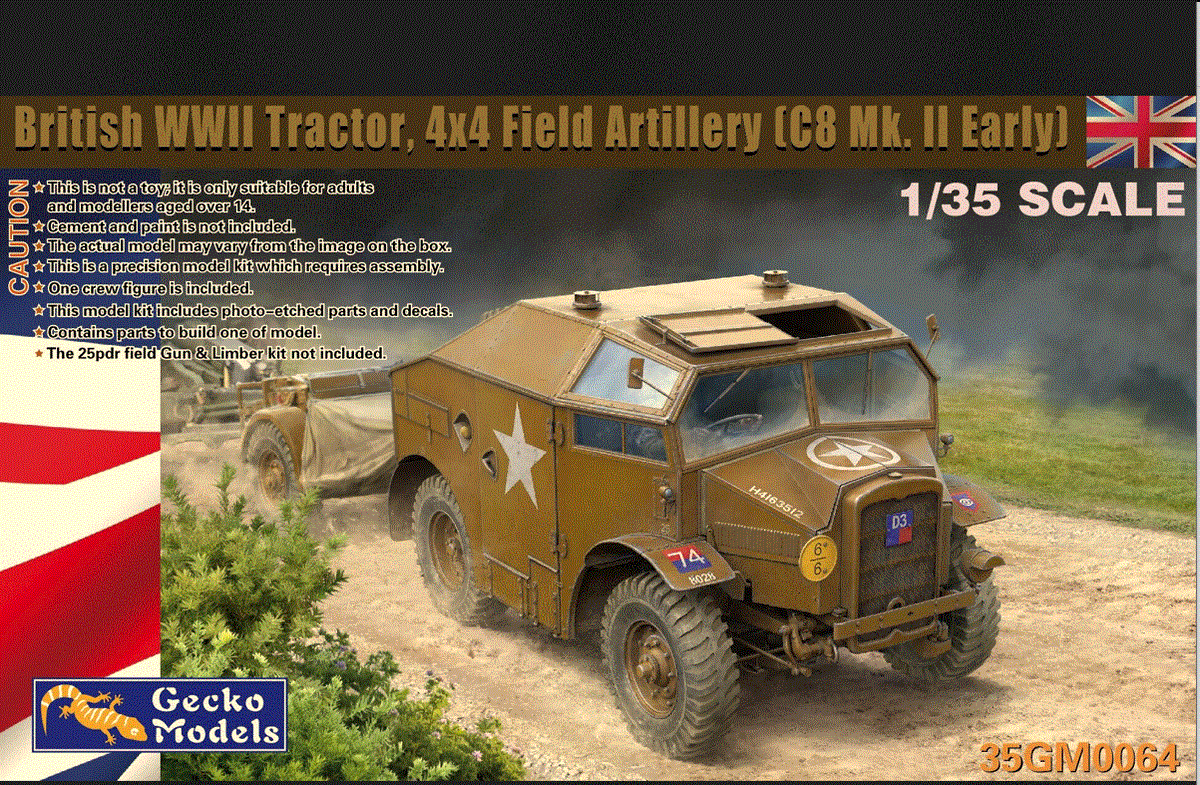 Gecko 1/35 British WWII Tractor, 4×4 Field Artillery (C8 Mk. II Early ...