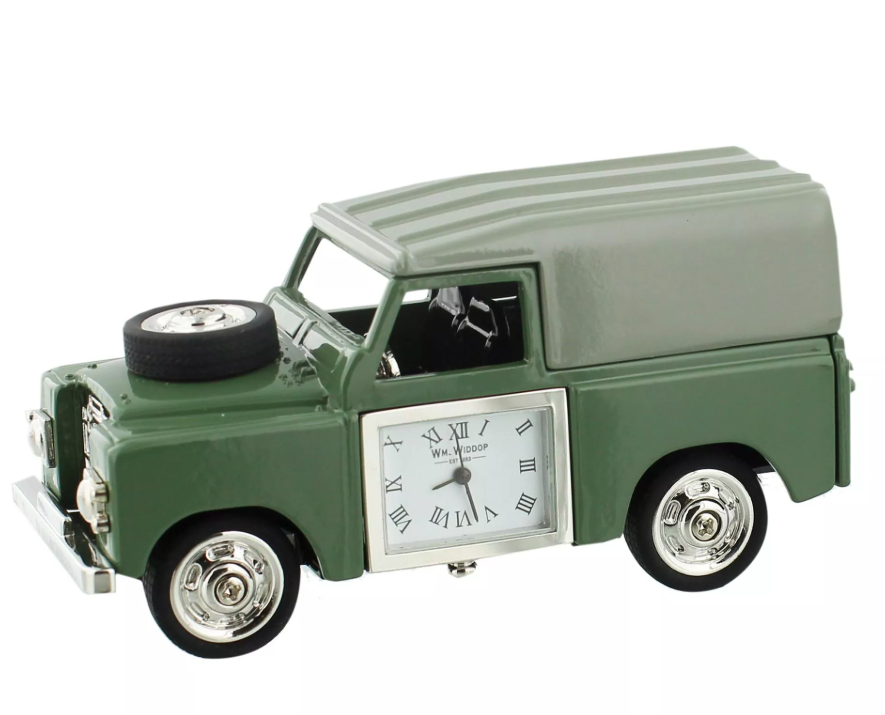 Mini Clock 4 Wheel Drive Green Landrover – The Tank Museum