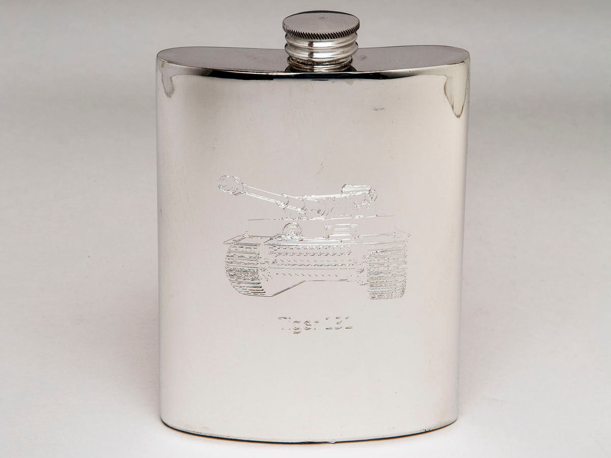 tiger hip flask