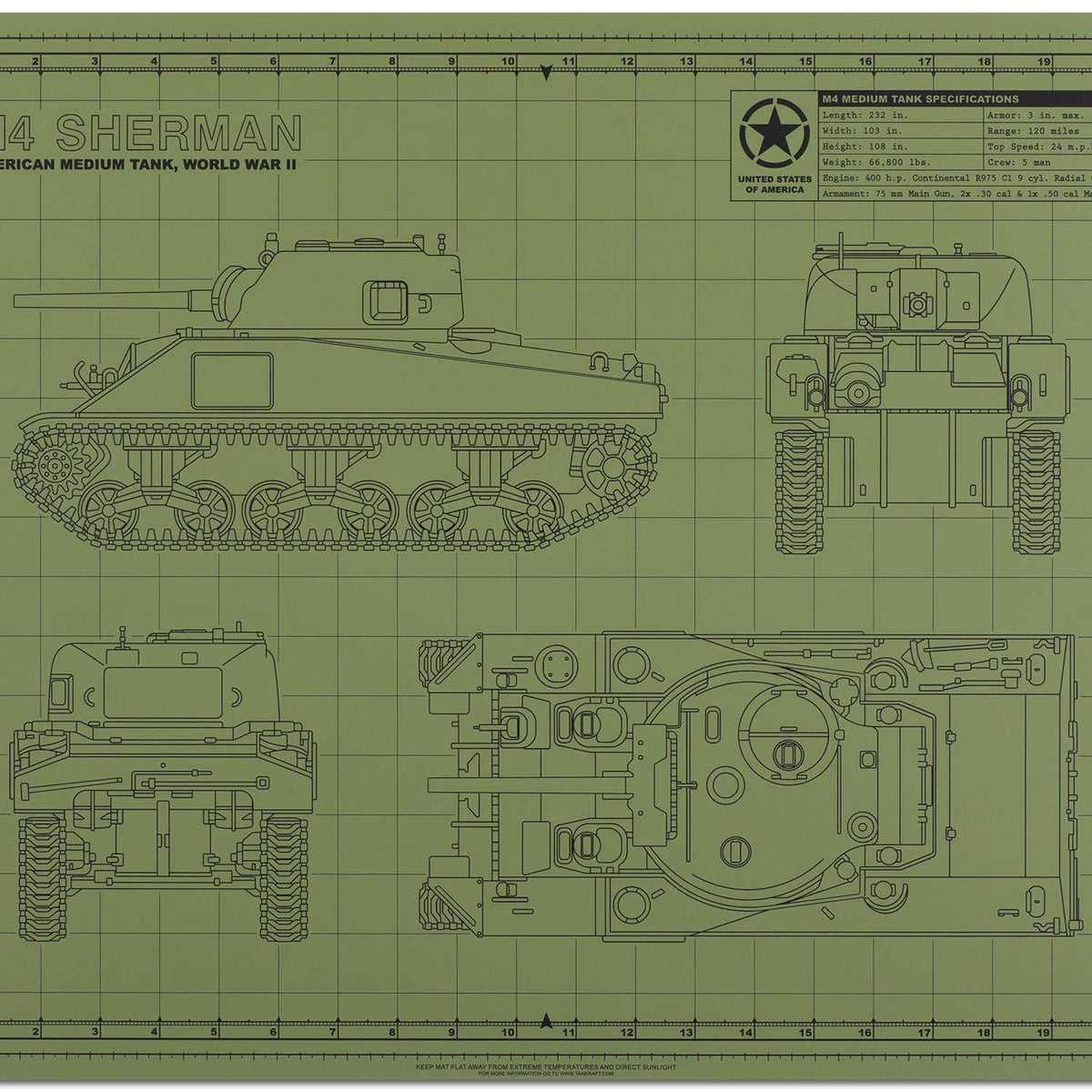 Sherman Pro Modeller Mat – The Tank Museum